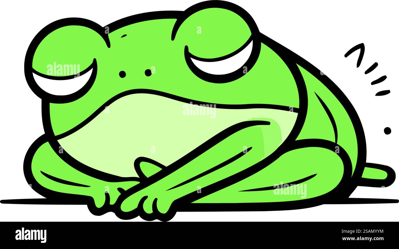 Frog cartoon vector illustration. Isolated on a white background Stock ...