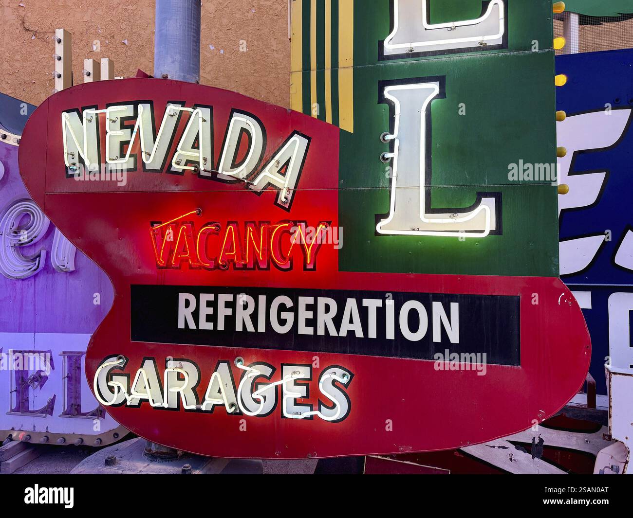 The Neon Museum, Neon Sign Cemetery, Las Vegas, Nevada, USA, North ...
