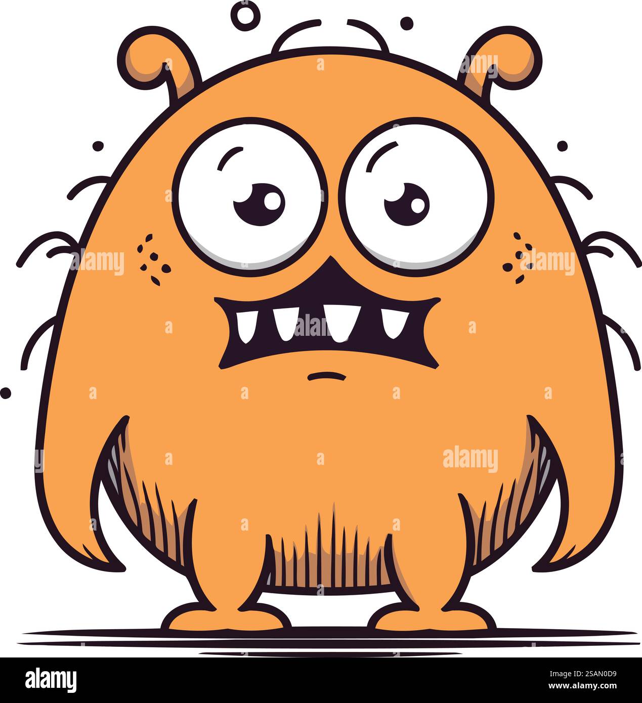 Funny monster. Vector illustration. Isolated on white background Stock ...