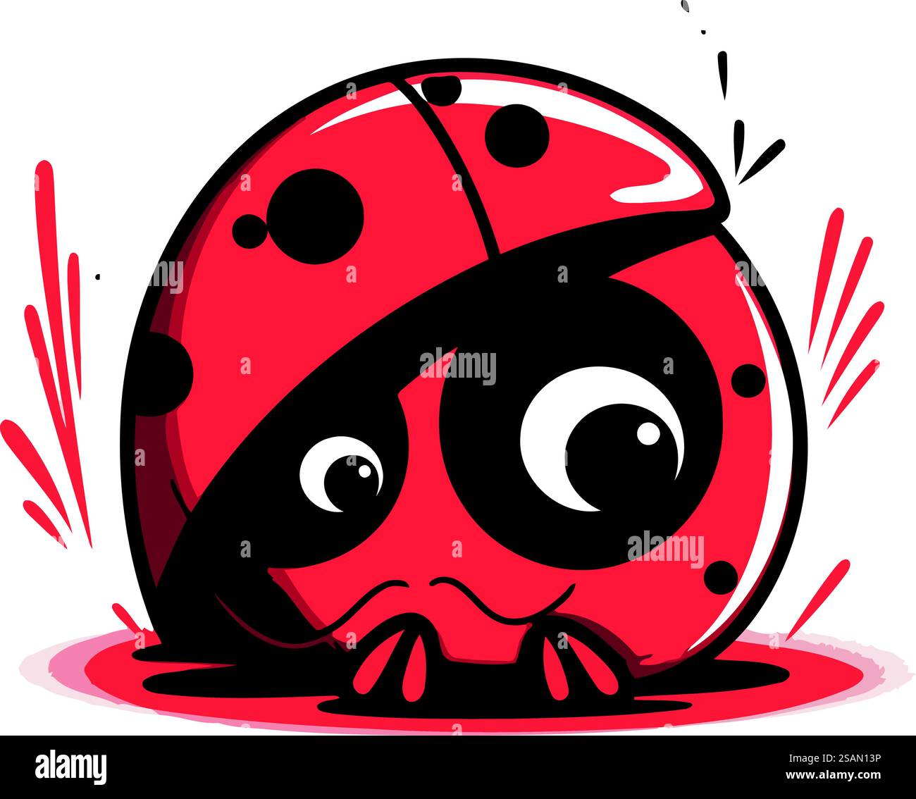 Cartoon ladybug. Vector illustration isolated on a white background ...