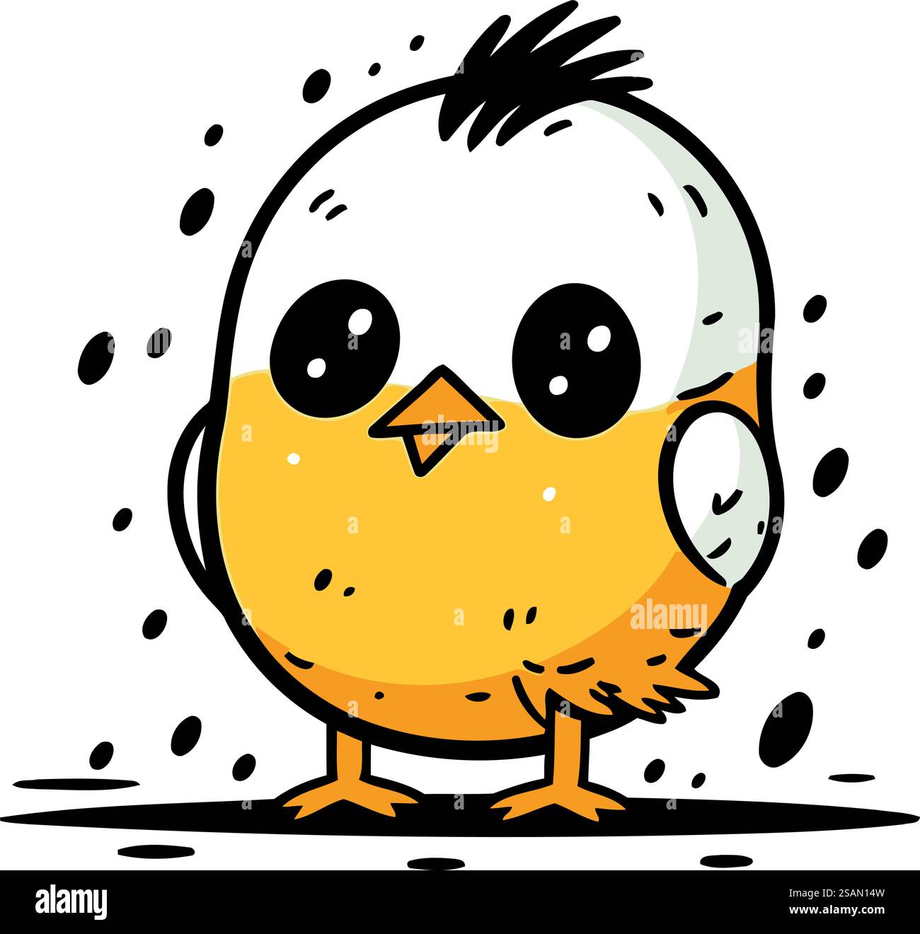 Cute little chick cartoon vector illustration. Cute cartoon chick ...