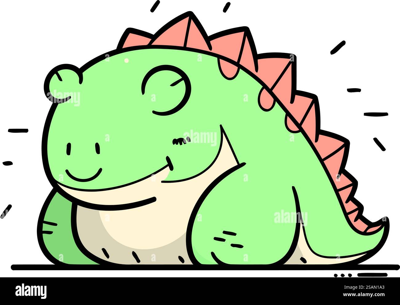 Cute cartoon stegosaurus. Dinosaur vector illustration. Cute dinosaur Stock Vector Image & Art ...