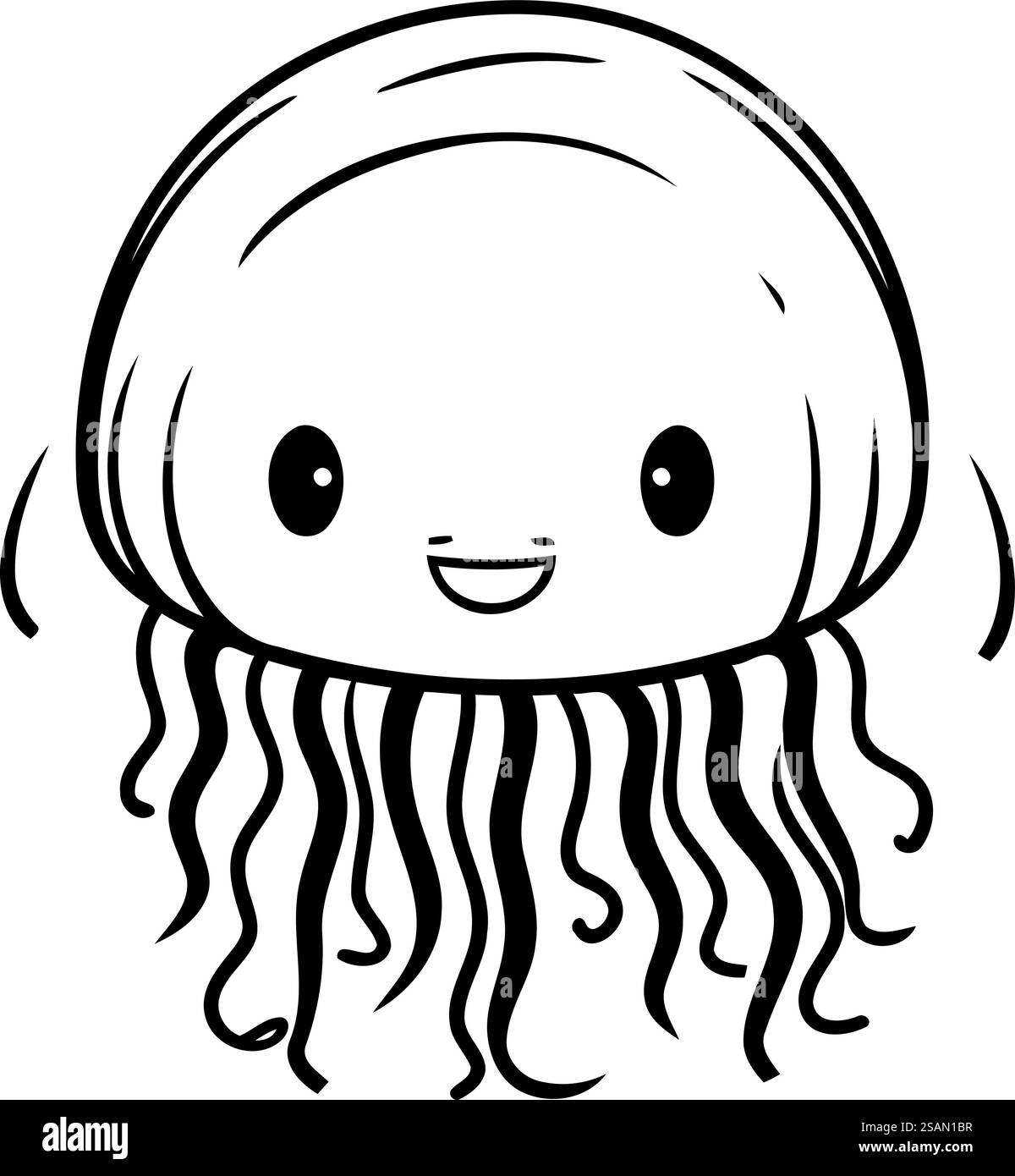 cute jellyfish kawaii character vector illustartion design Stock Vector ...