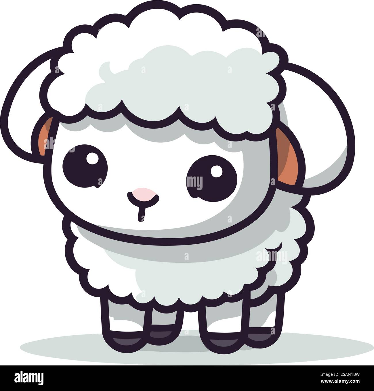 Sheep character design. Cute cartoon sheep. Vector illustration Stock ...