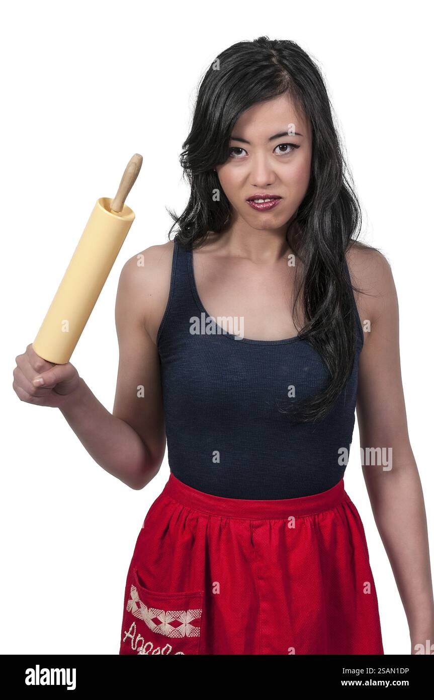 Young woman chef tools hi-res stock photography and images - Alamy