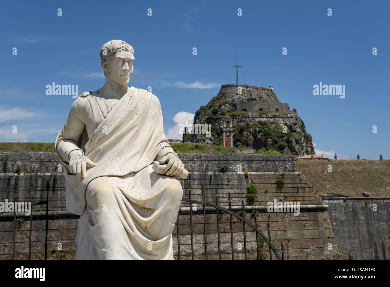 The statue of Frederick North, 5th Earl of Guilford in the Boschetto ...