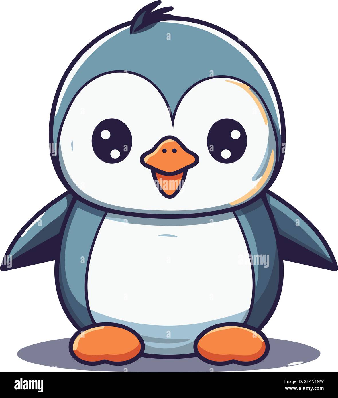 Penguin character cartoon isolated on a white background vector ...