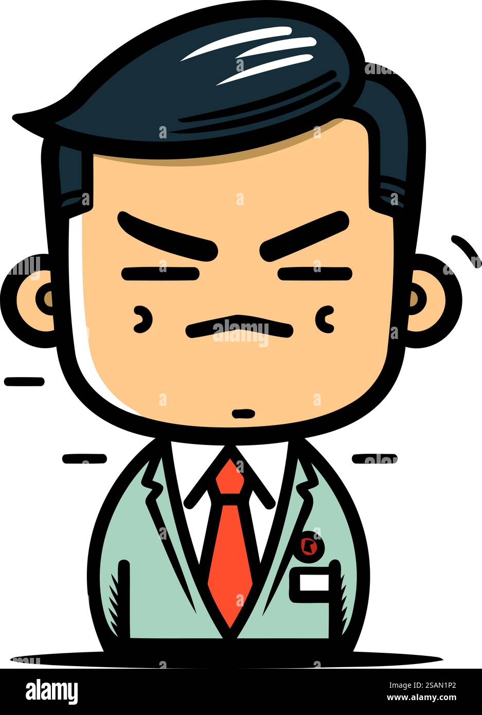 Angry Businessman Vector Cartoon Illustration Stock Vector Image & Art ...
