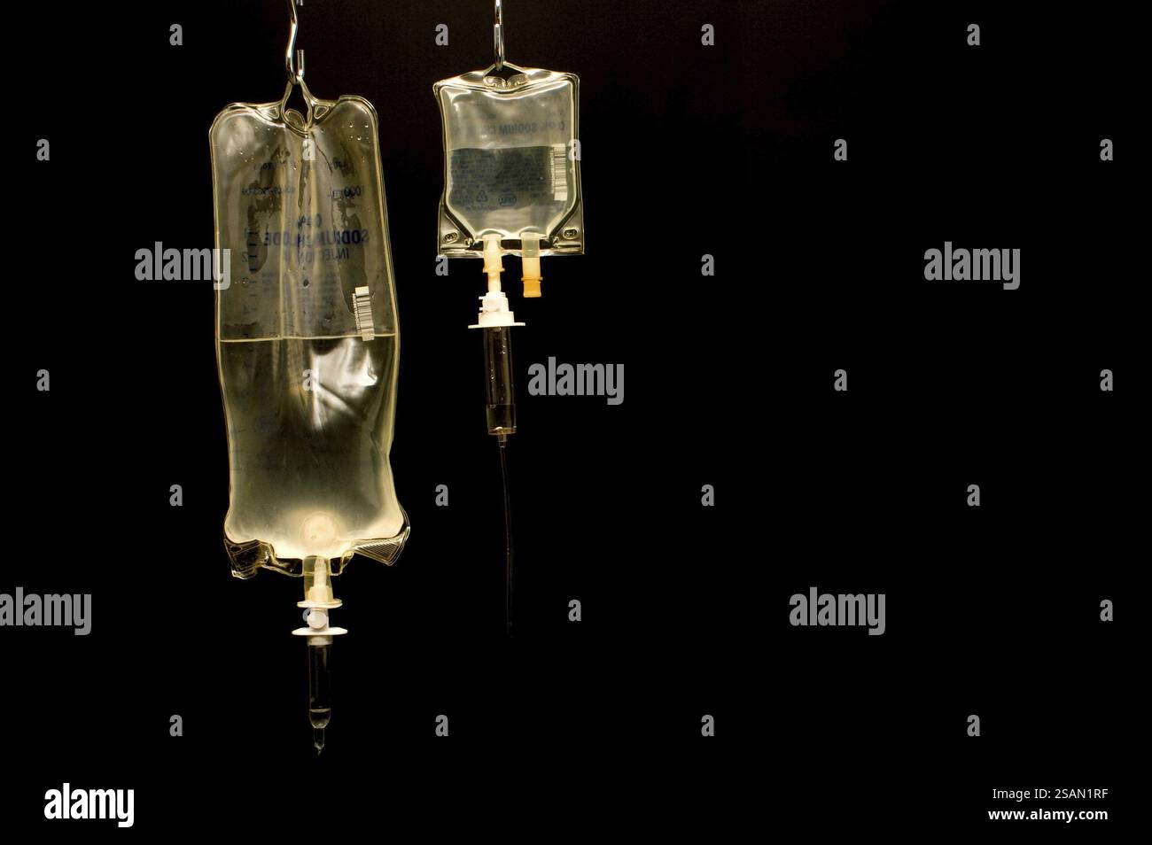 A hanging IV bag in a hospital Stock Photo - Alamy