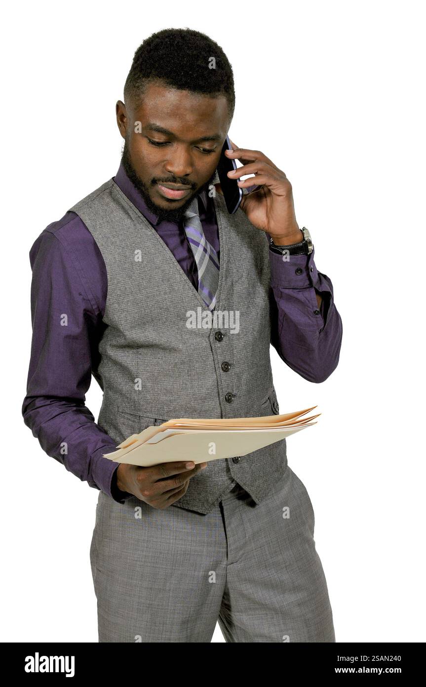 Young man on phone call Cut Out Stock Images & Pictures - Alamy