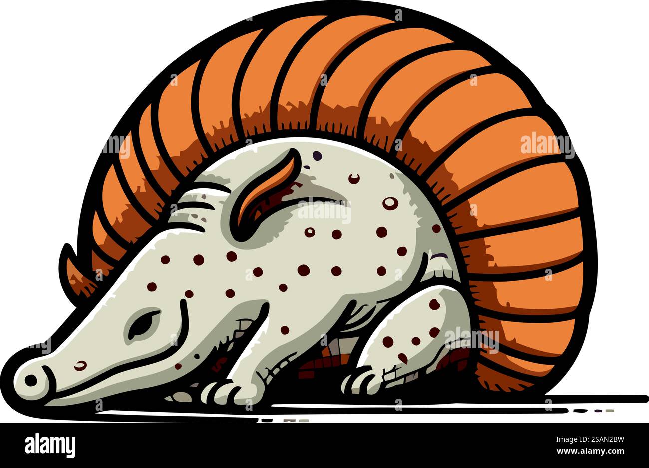Armadillo. vector illustration. isolated on a white background Stock ...