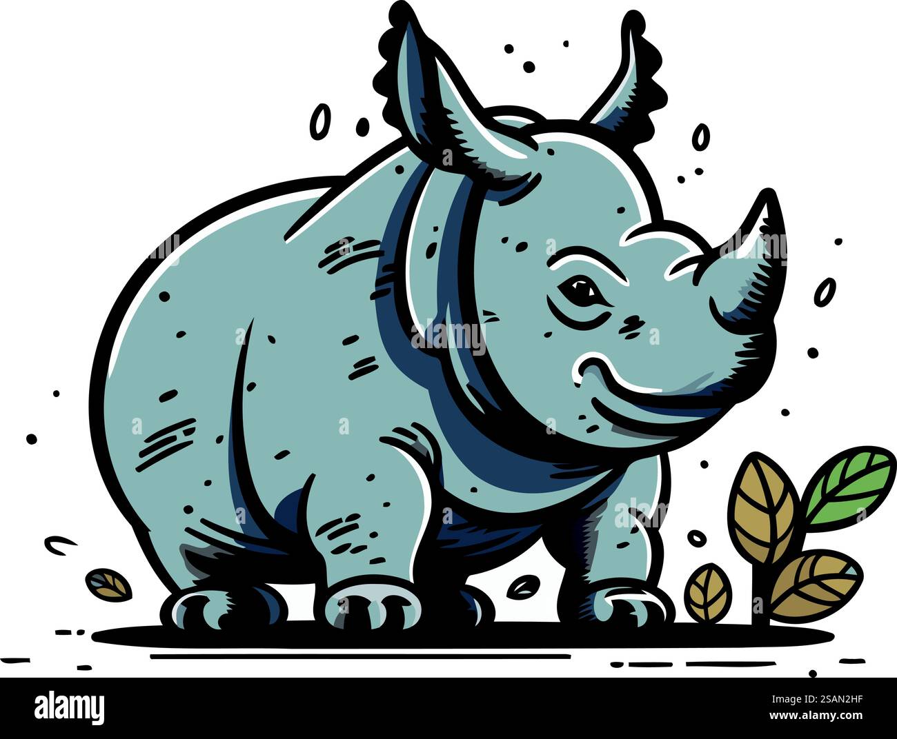 Rhinoceros cartoon illustration hi-res stock photography and images - Alamy