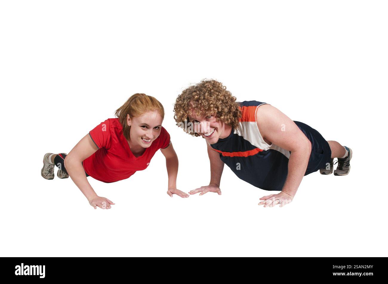 Pushups exercise press Cut Out Stock Images & Pictures - Alamy