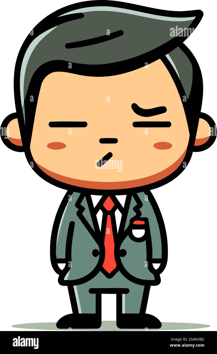 Sad Businessman Cartoon Vector Illustration Stock Vector Image & Art ...