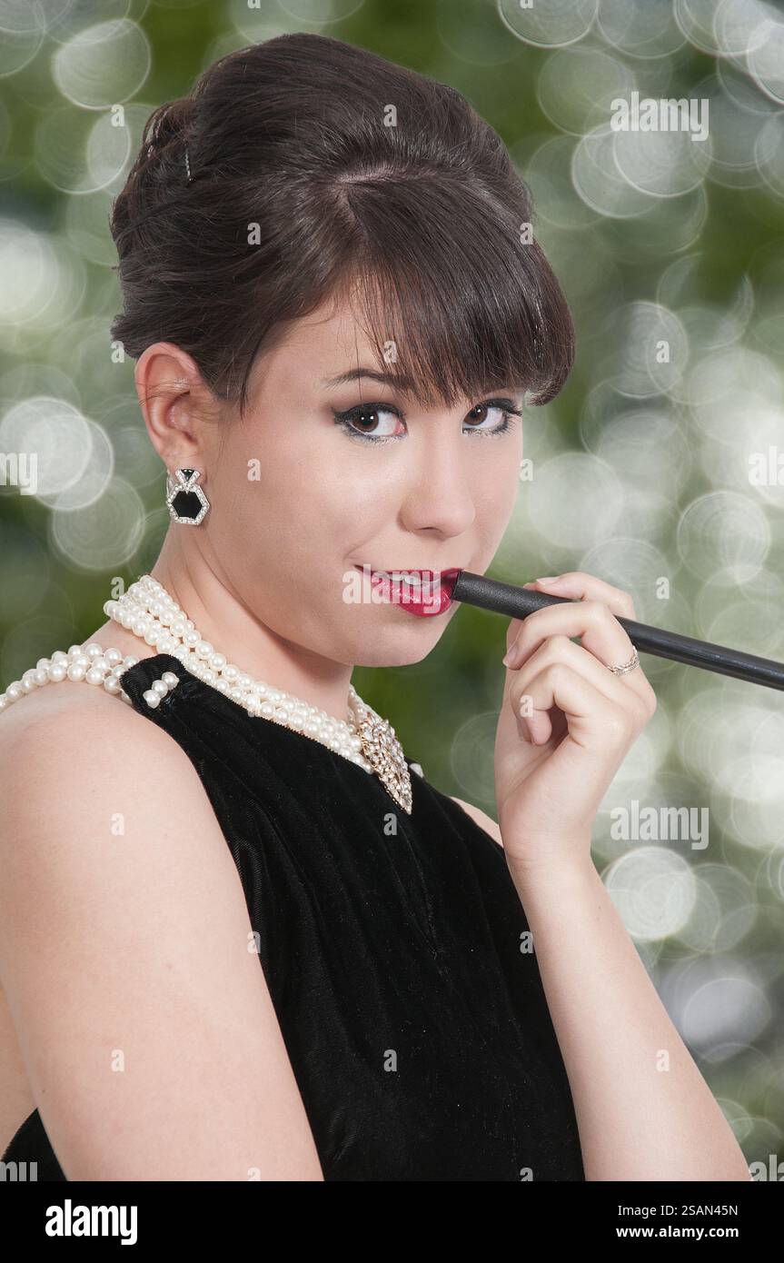 Beautiful young attractive woman movie star modeling a pose Stock Photo ...