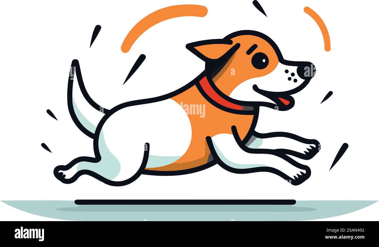 Cute dog animal line Cut Out Stock Images & Pictures - Alamy