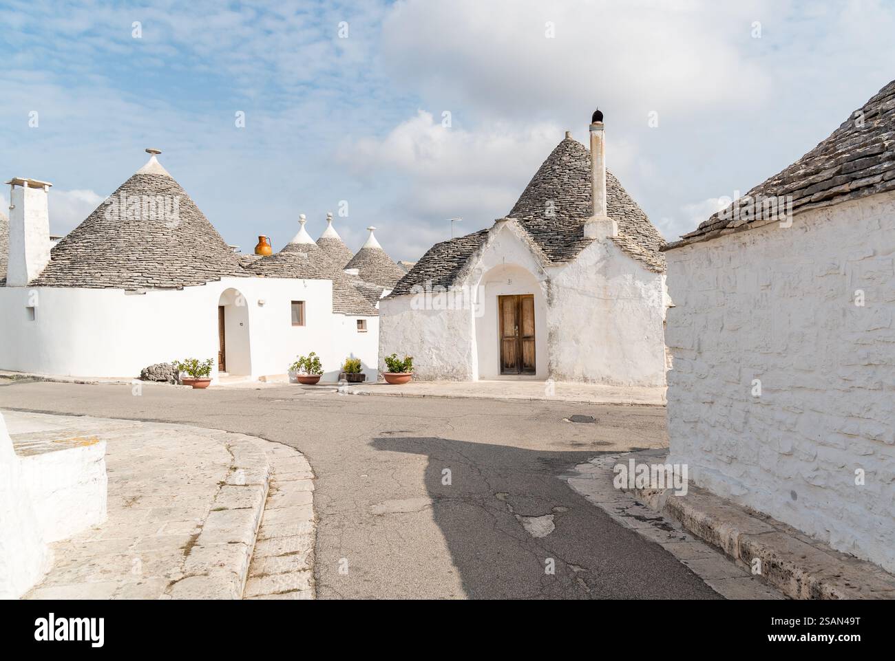 The trulli, typical limestone houses of the ancient village of ...