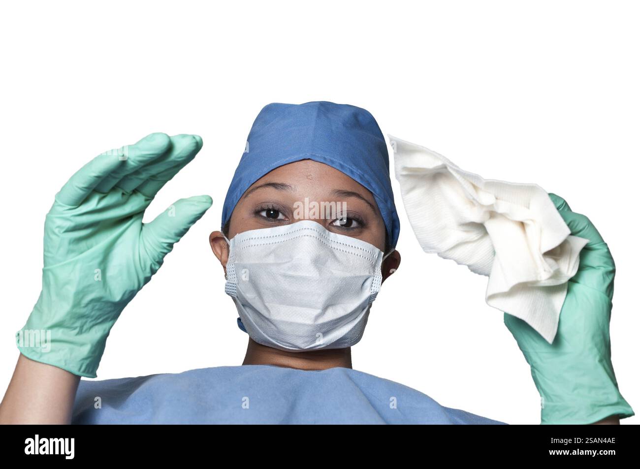A beautiful young woman surgeon performing surgery Stock Photo - Alamy