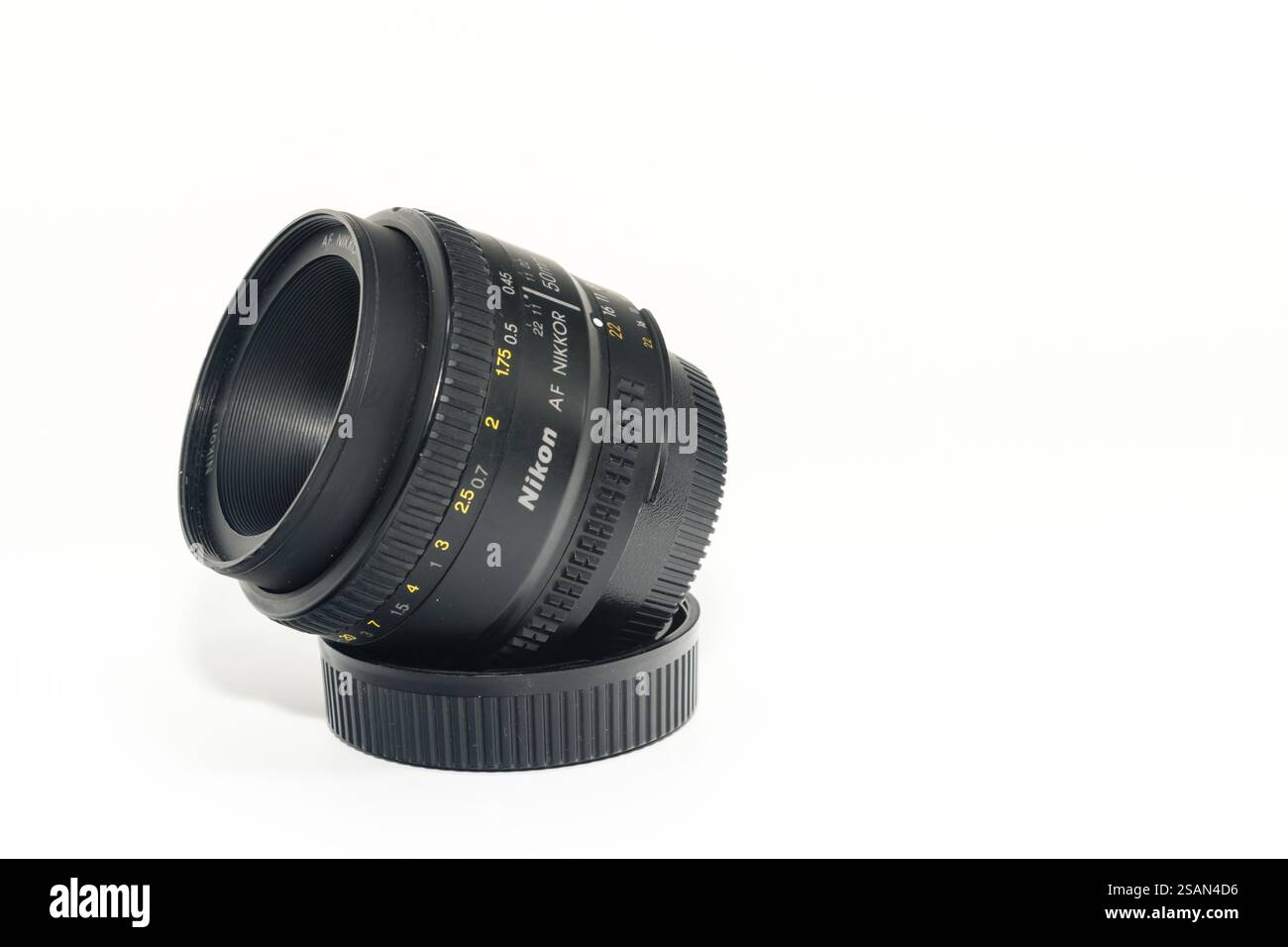 Daejeon, South Korea, Jan. 5, 2025: Perspective view of Nikon 50mm ...