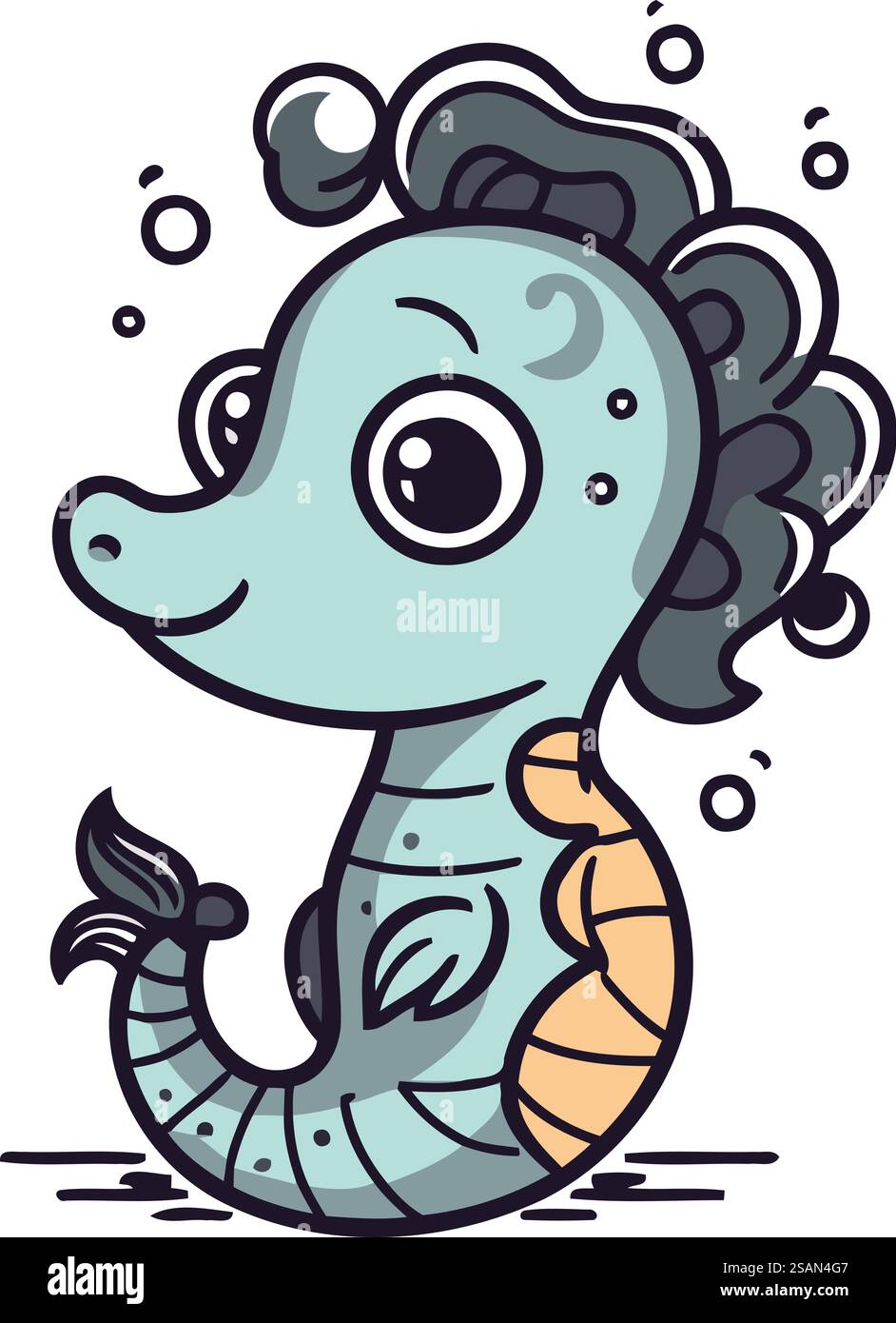 Cartoon seahorse hi-res stock photography and images - Alamy