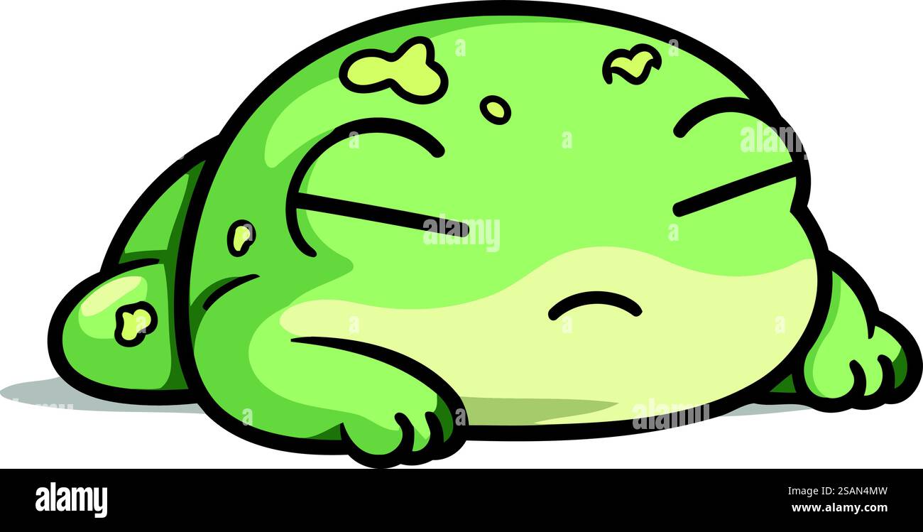 Cute cartoon frog. Vector illustration of a cute cartoon frog Stock ...