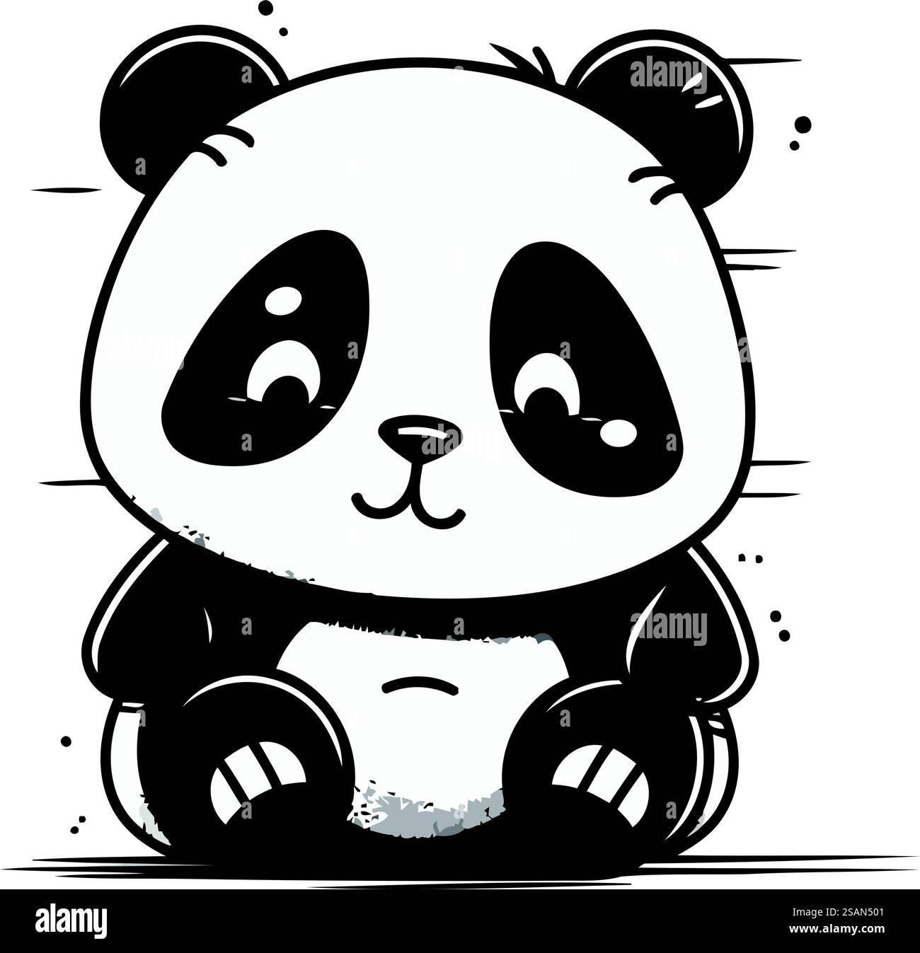 Cute panda bear cartoon vector illustration. Cute panda bear animal ...