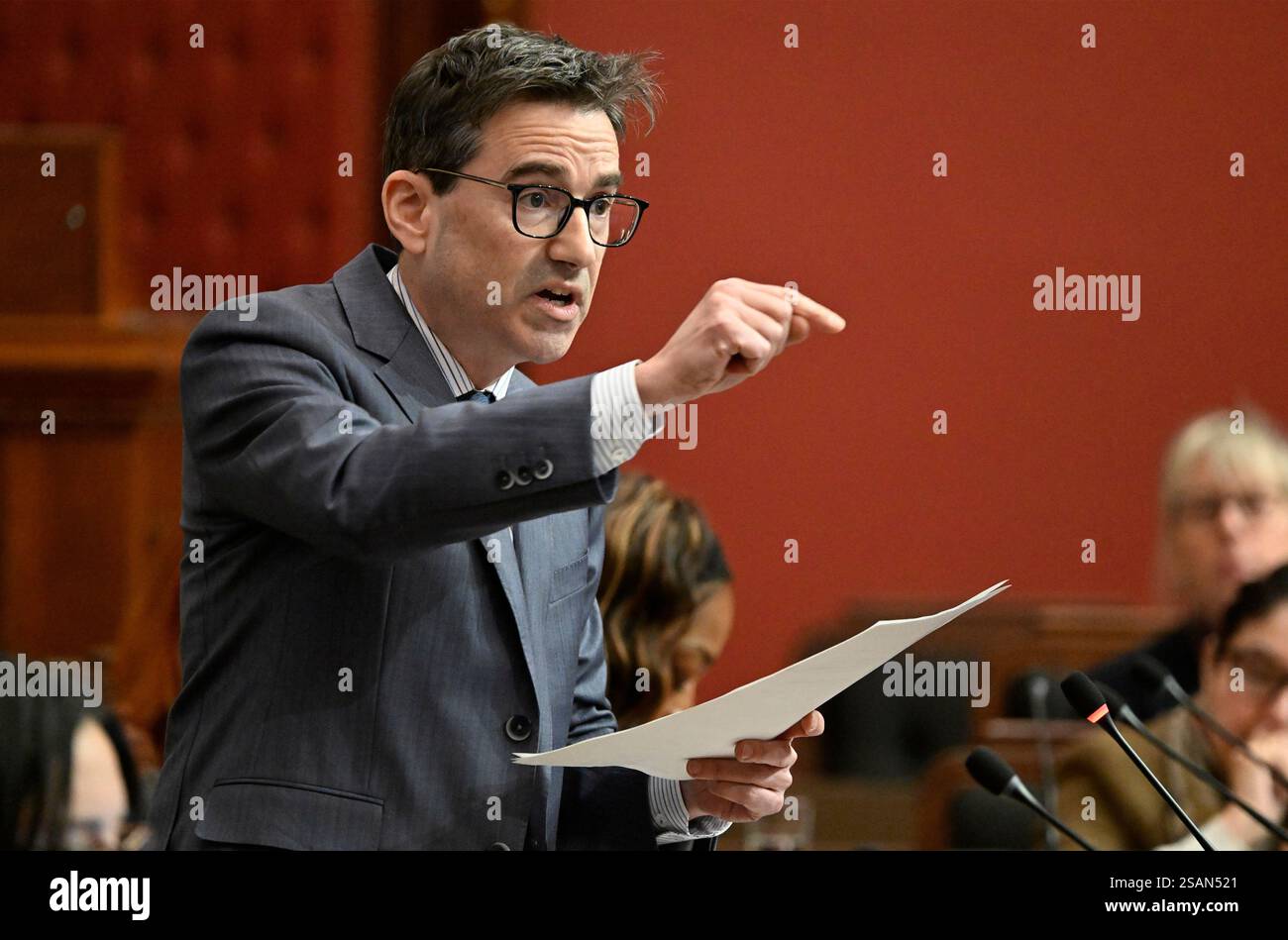 Quebec, Canada. 30th Jan, 2025. Parti Quebecois MNA Pascal Paradis ...