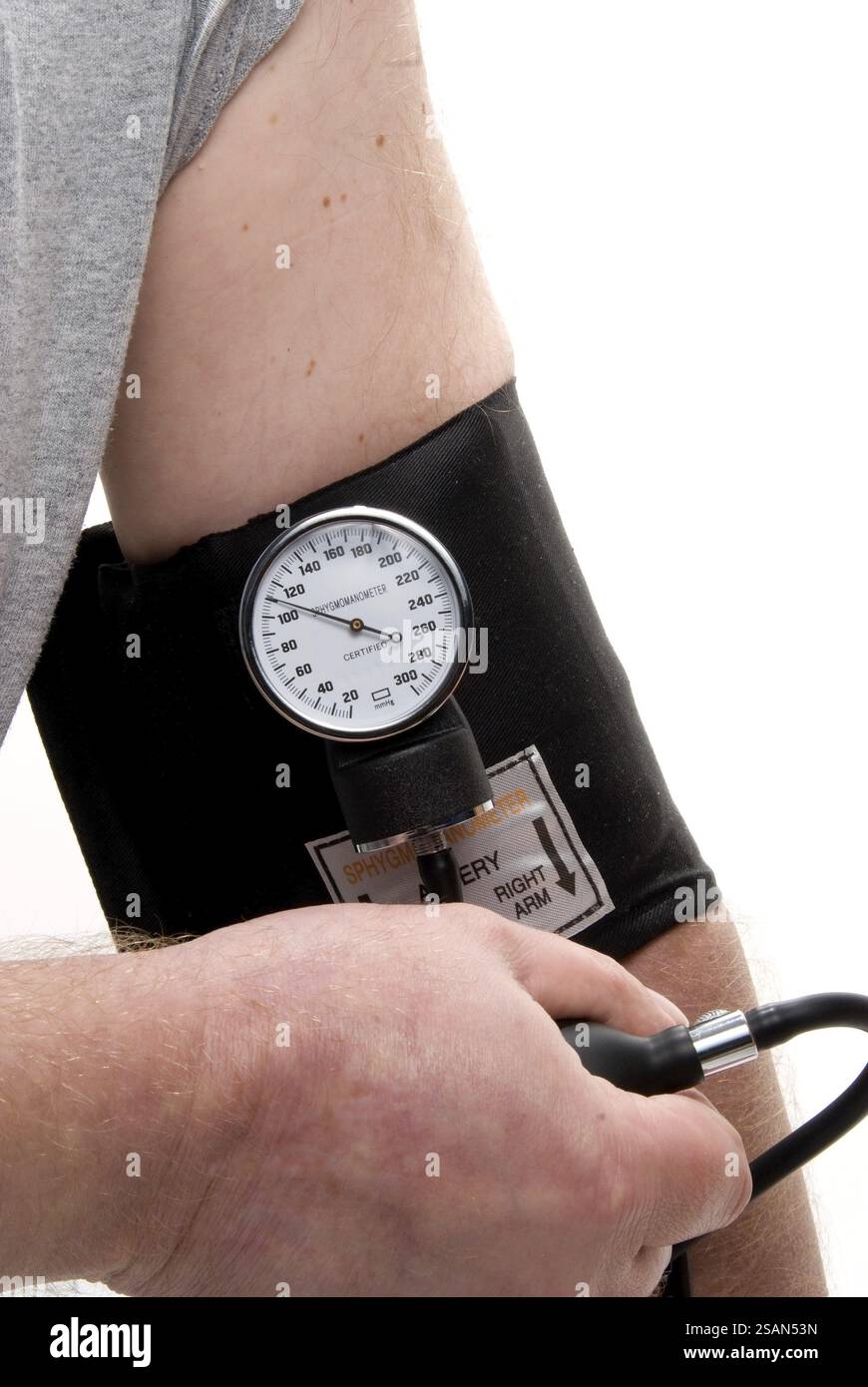 A professional blood pressure tool known as a Sphygmomanometer Stock ...
