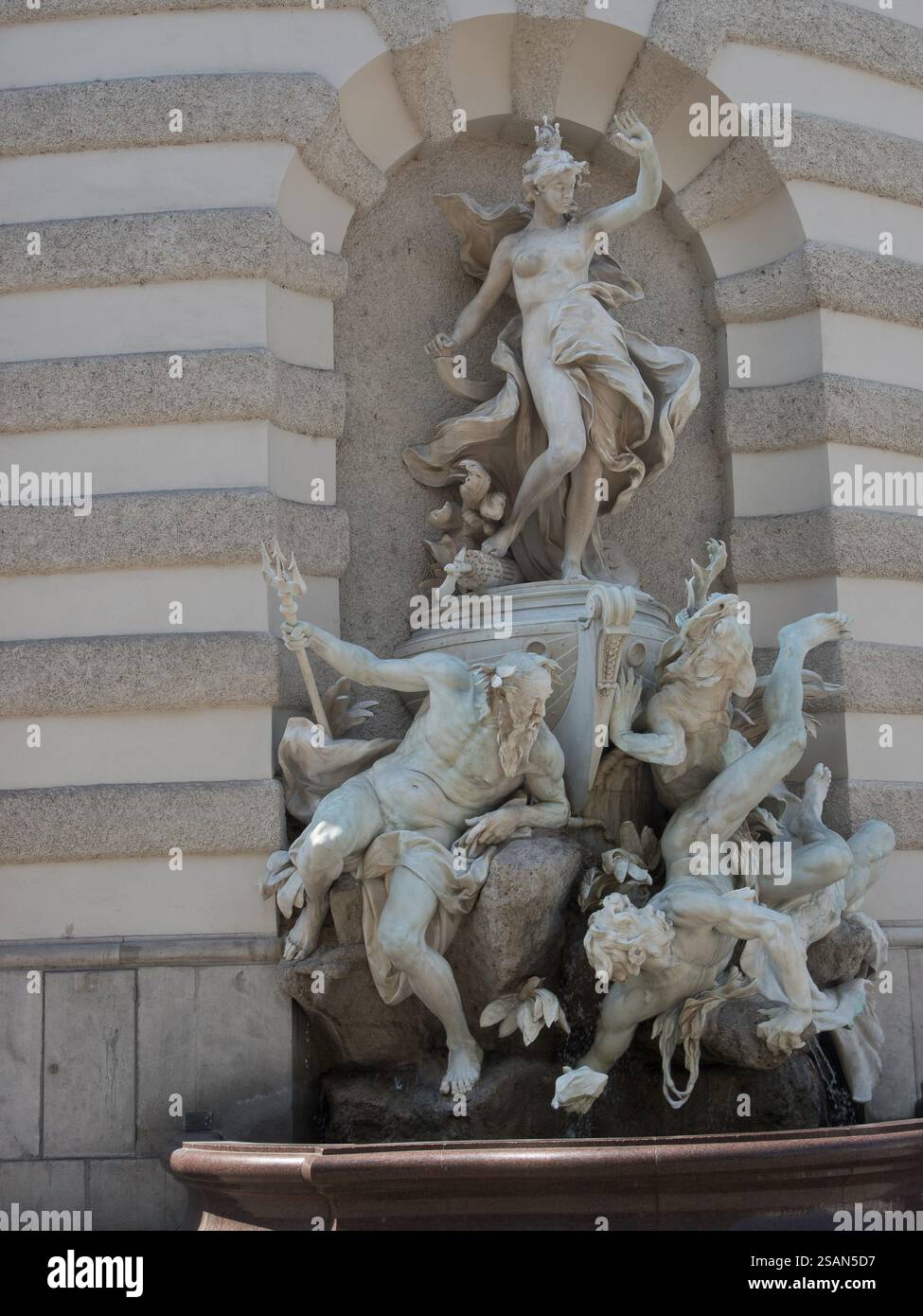Dramatic mythological sculptural group in a stone relief, Vienna ...