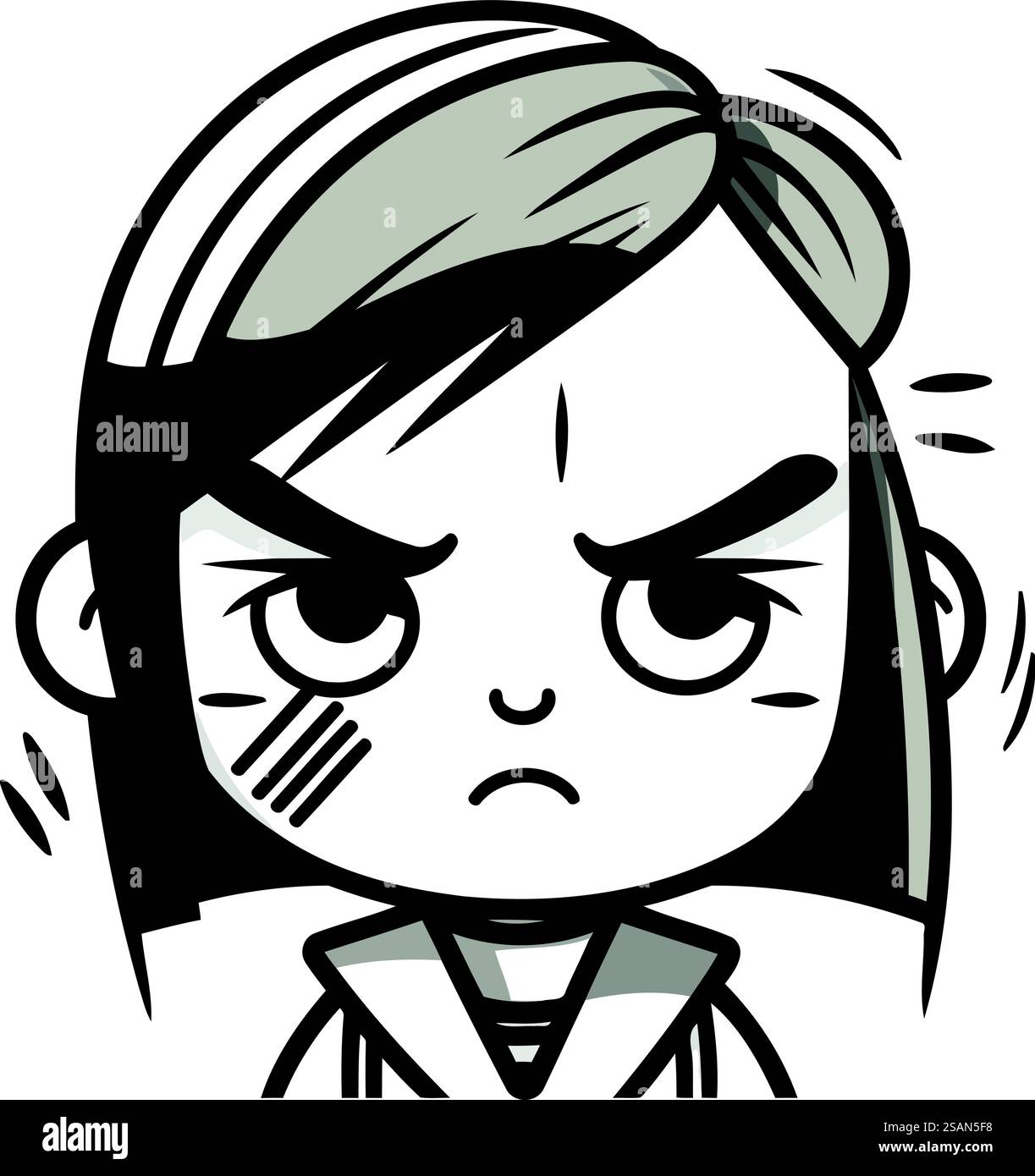 Black white woman graphic Stock Vector Images - Alamy