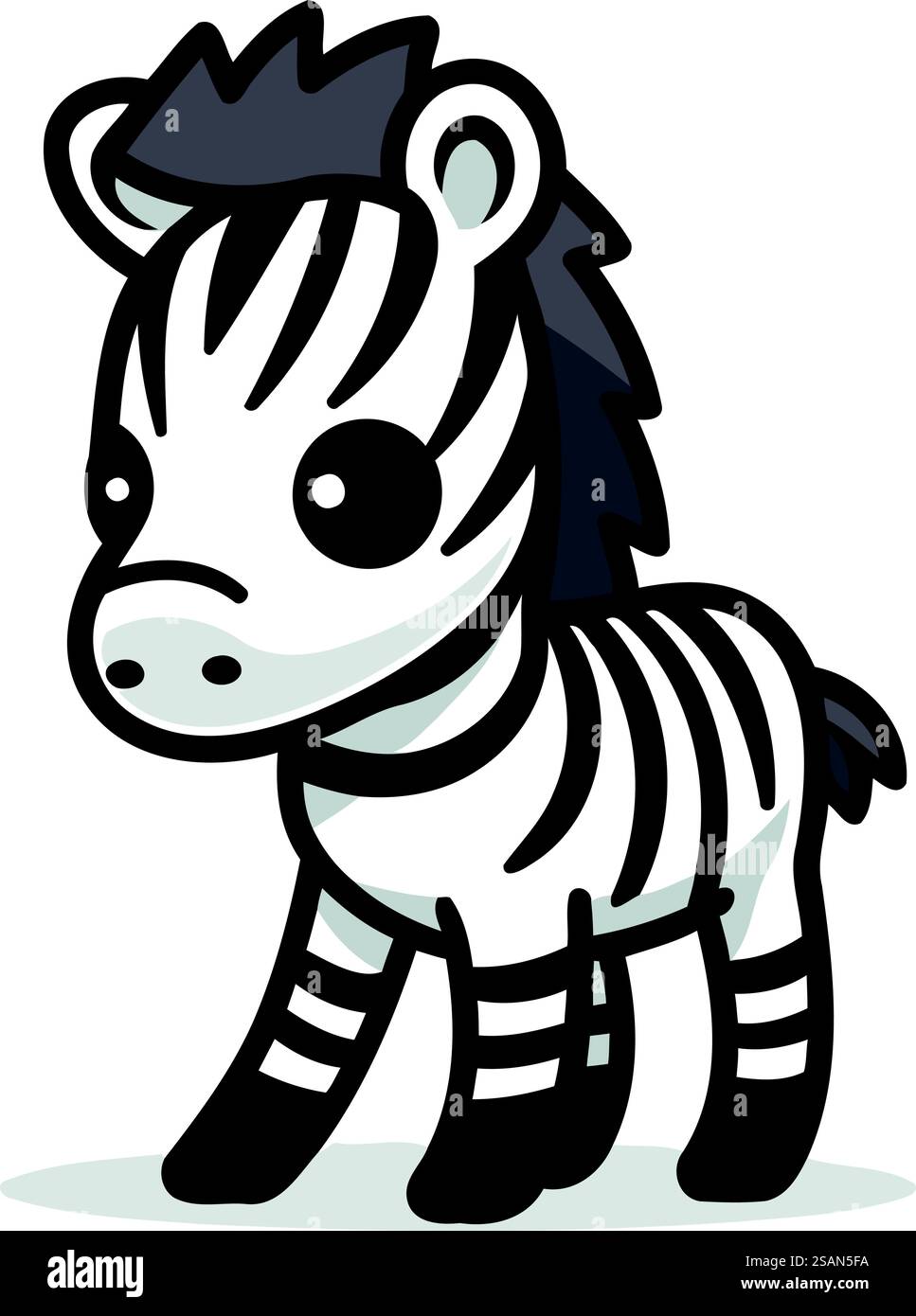 Cute Zebra Cartoon Mascot Character Vector Illustration Stock Vector ...