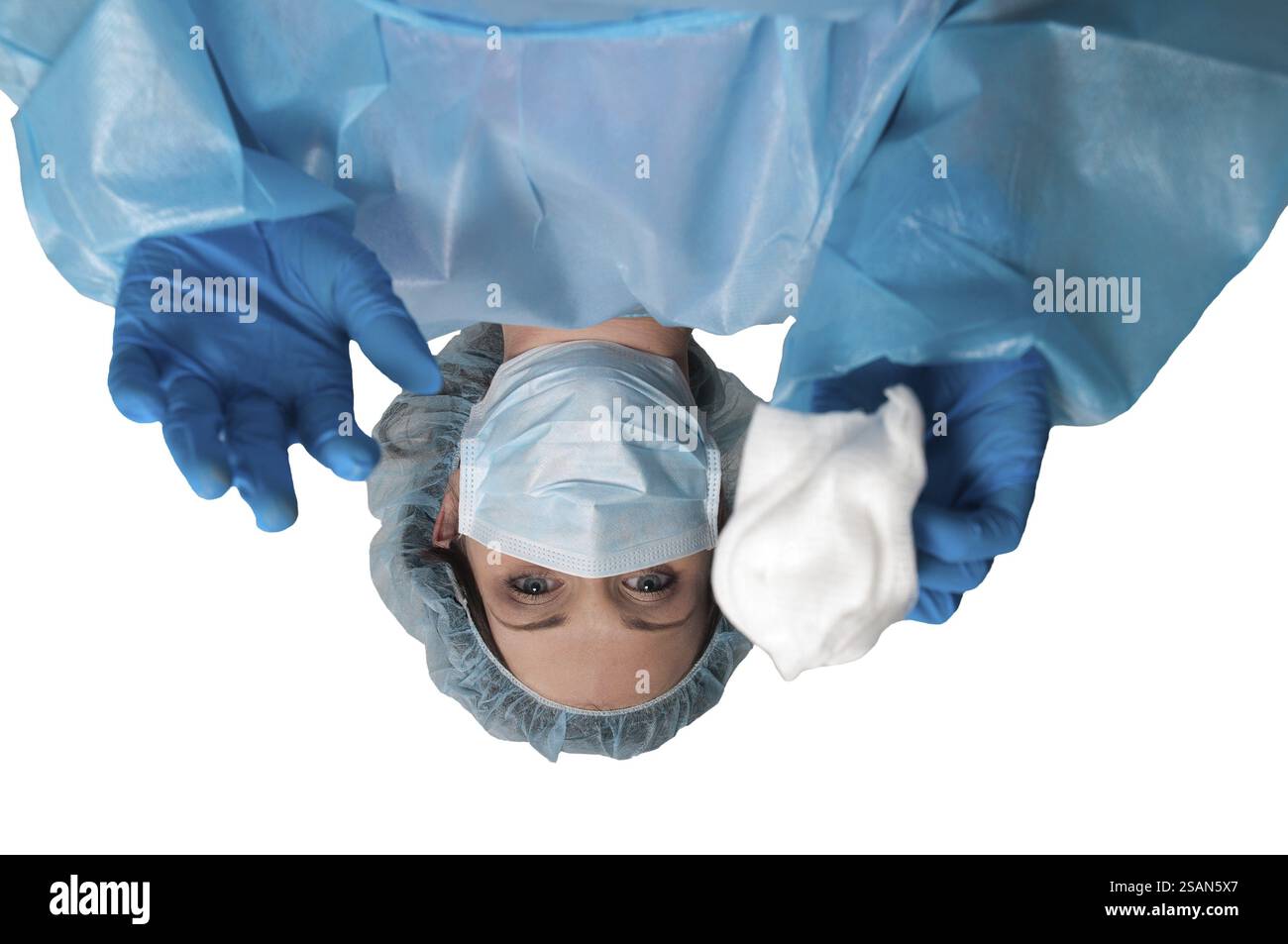 Beautiful young woman surgeon performing a surgery Stock Photo - Alamy