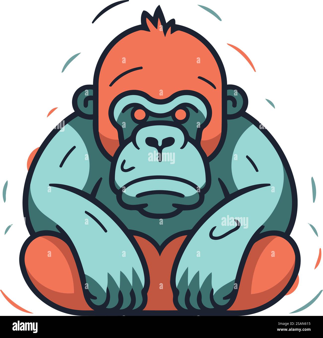 Gorilla. monkey. ape. ape. ape. ape. Vector illustration Stock Vector ...