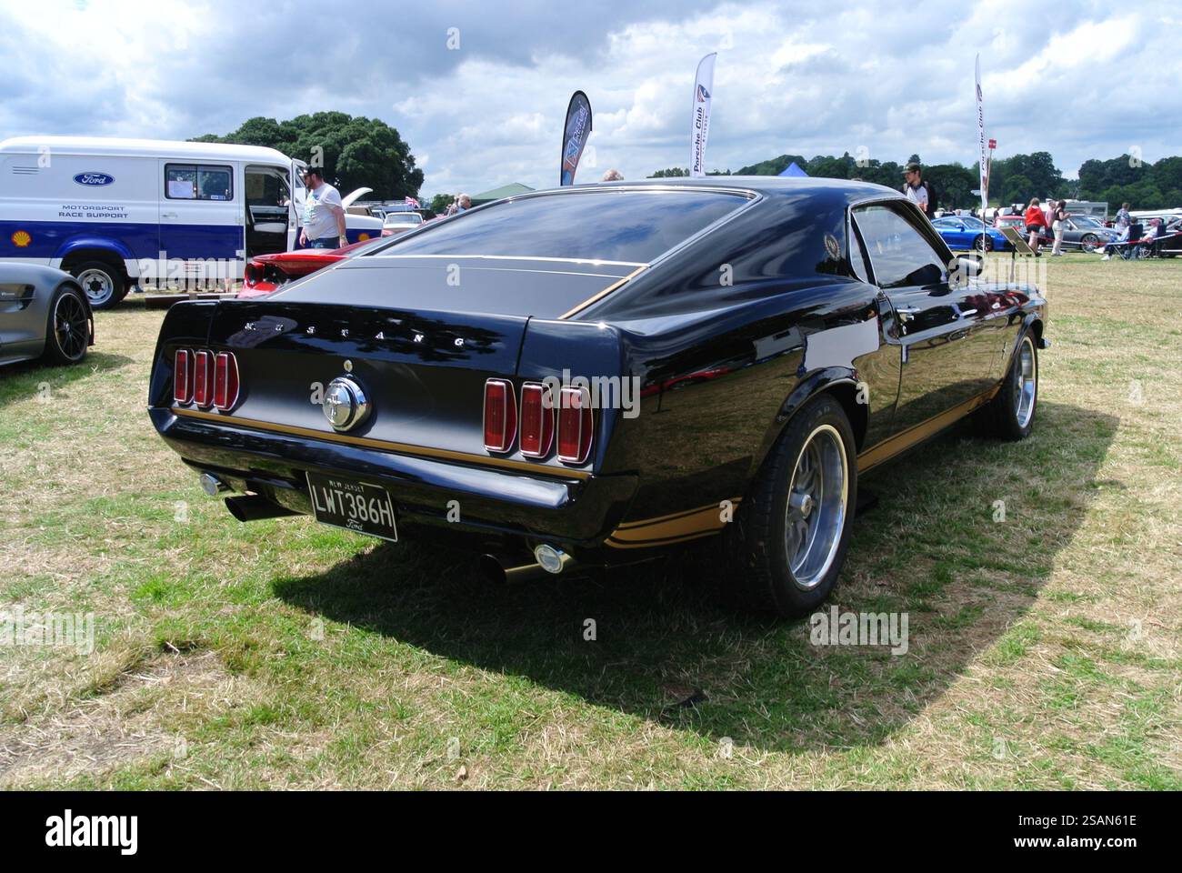 A 1970 Ford Mustang parked on display at the 49th Historic Vehicle ...