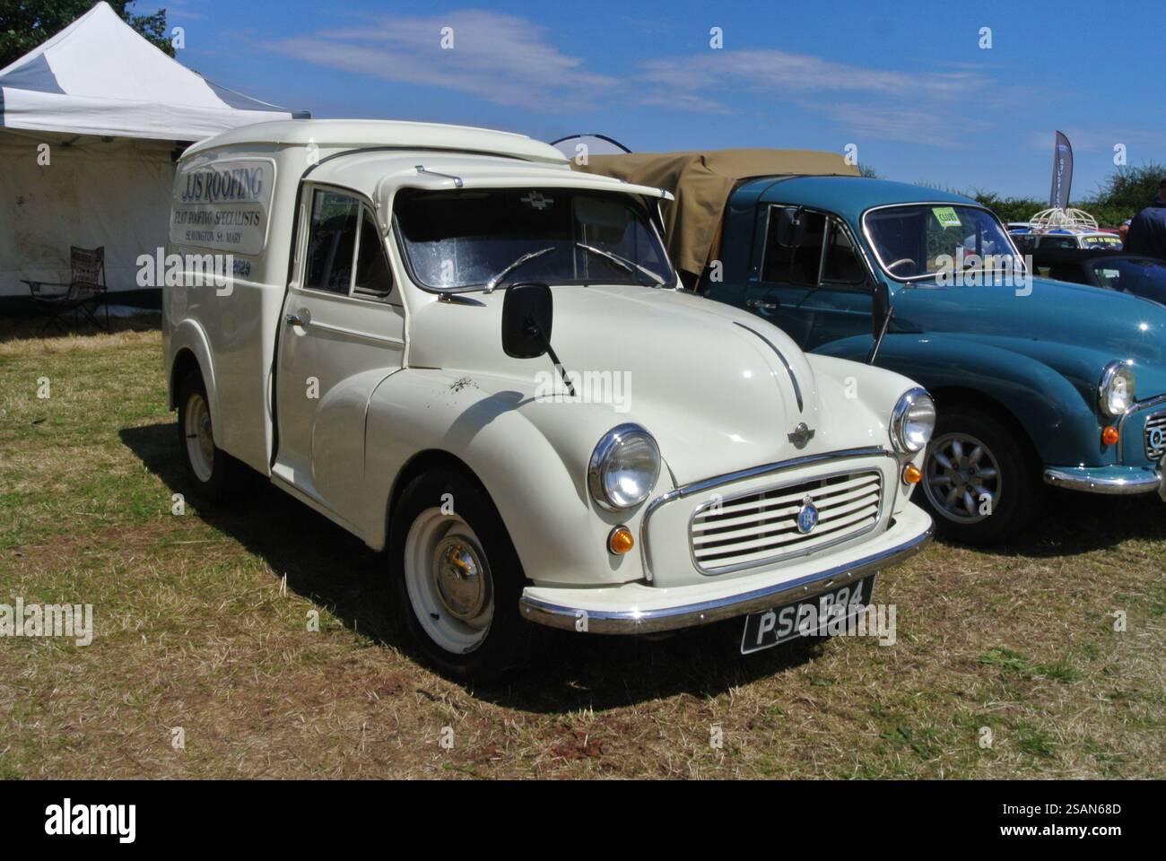 A 1958 Morris Minivan parked on display at the 49th Historic Vehicle ...