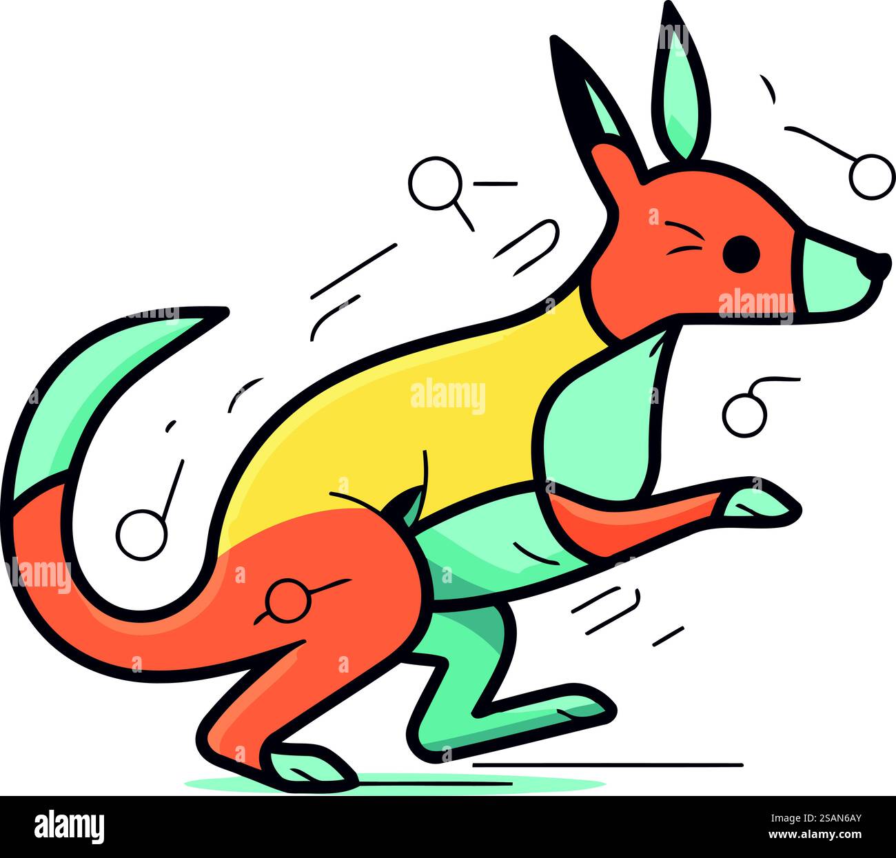 Australia kangaroo running Stock Vector Images - Alamy