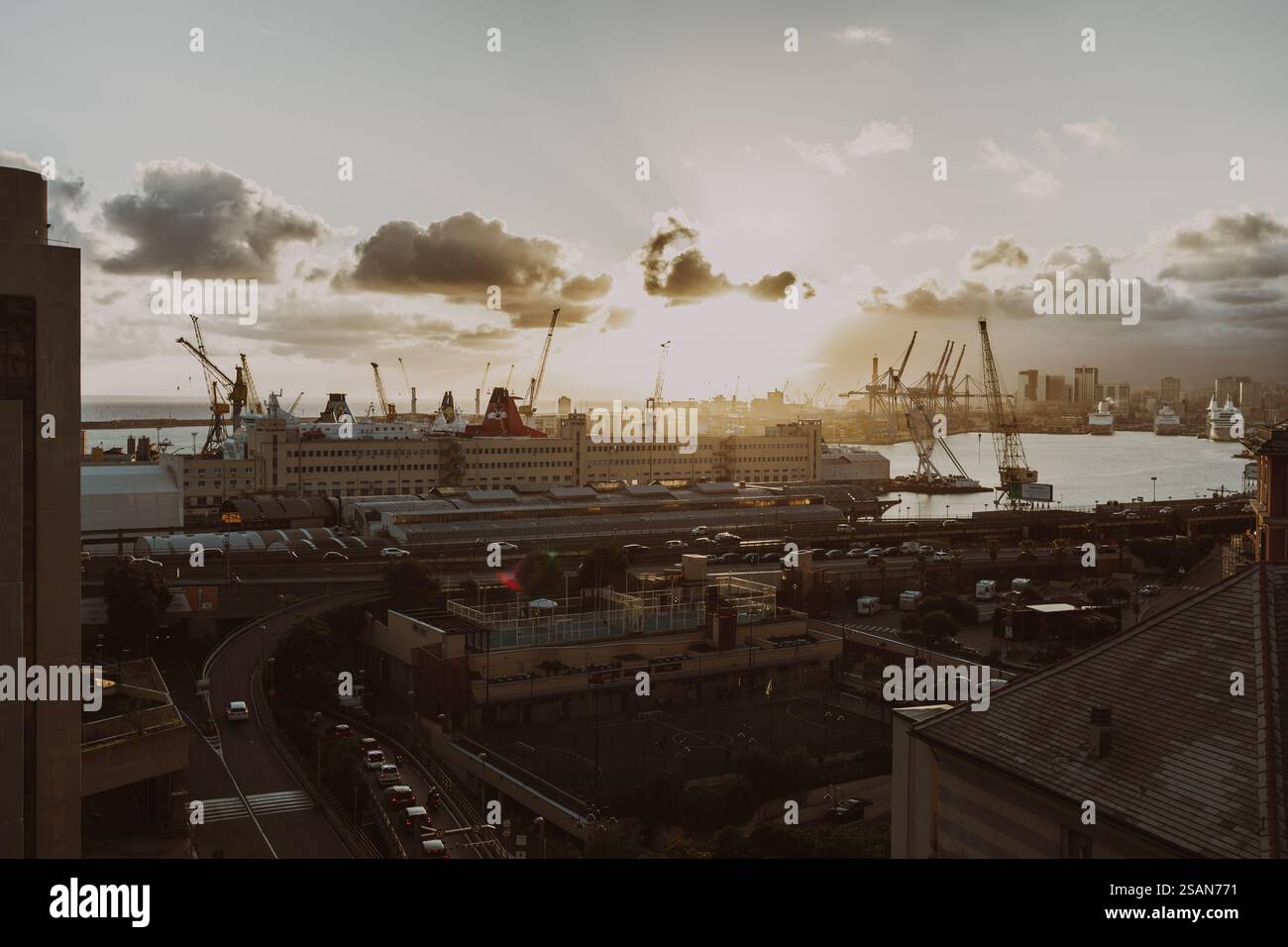 Port of Genoa, Italy Stock Photo - Alamy