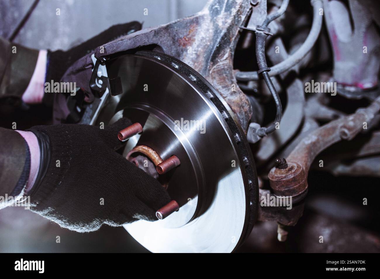 Hand adjusting disc brake hi-res stock photography and images - Alamy