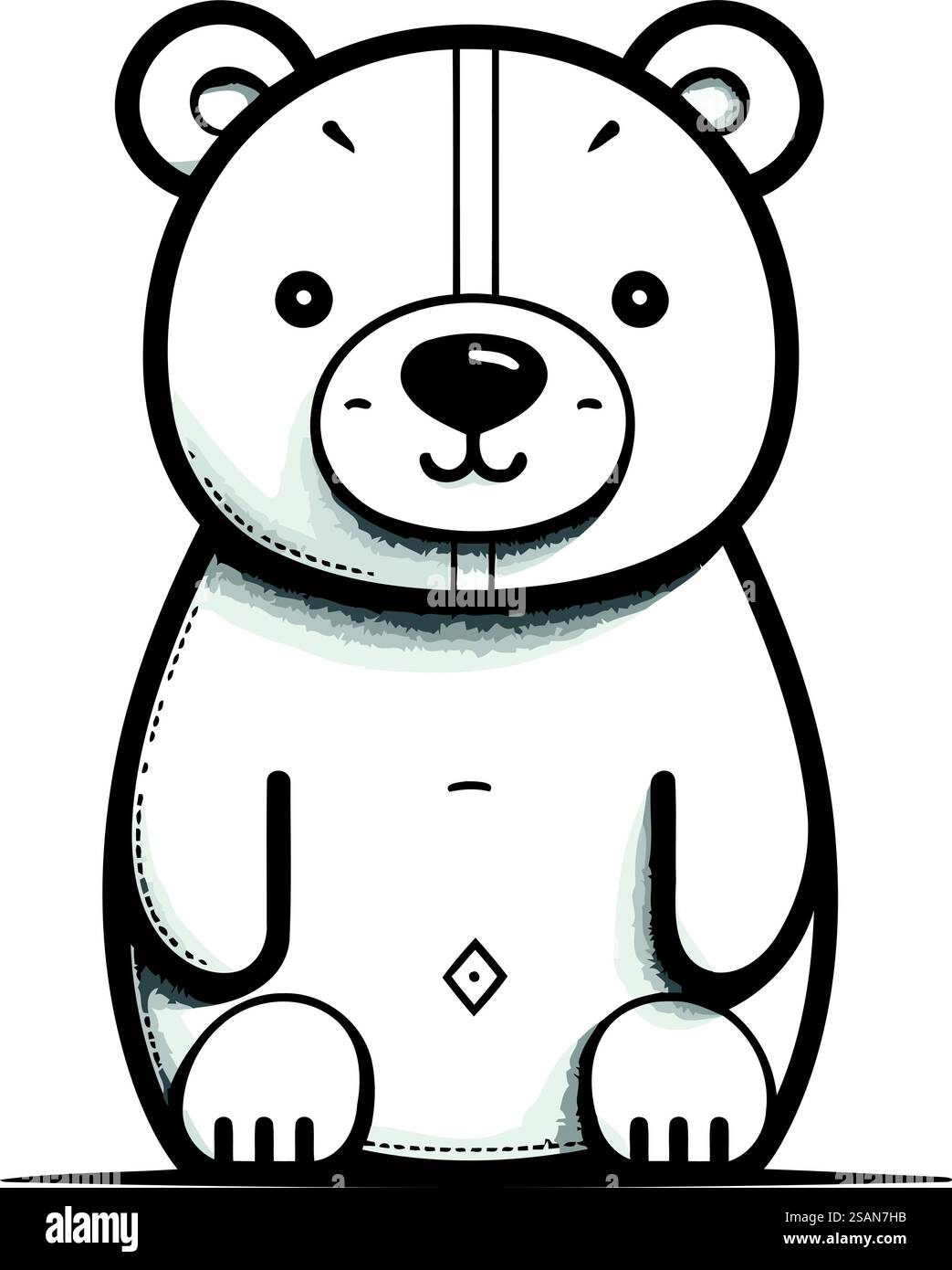 Cute cartoon bear. Vector illustration isolated on a white background ...