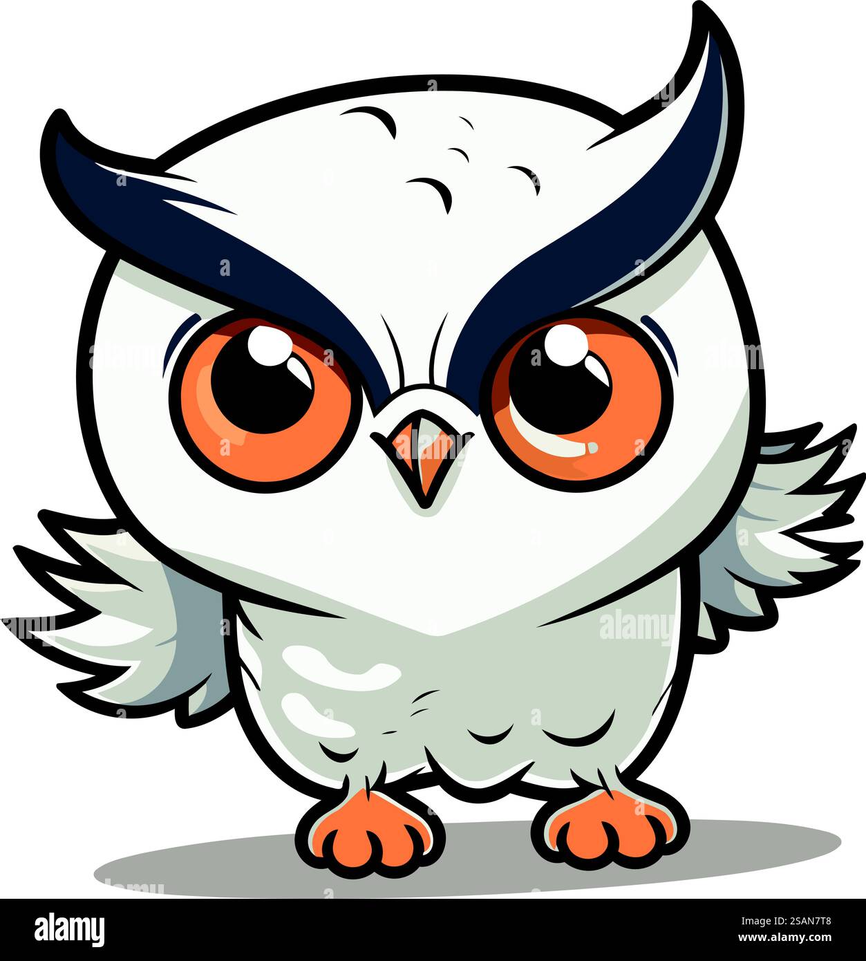 Owl Cartoon Mascot Character Vector Illustration. Owl Bird Stock Vector ...