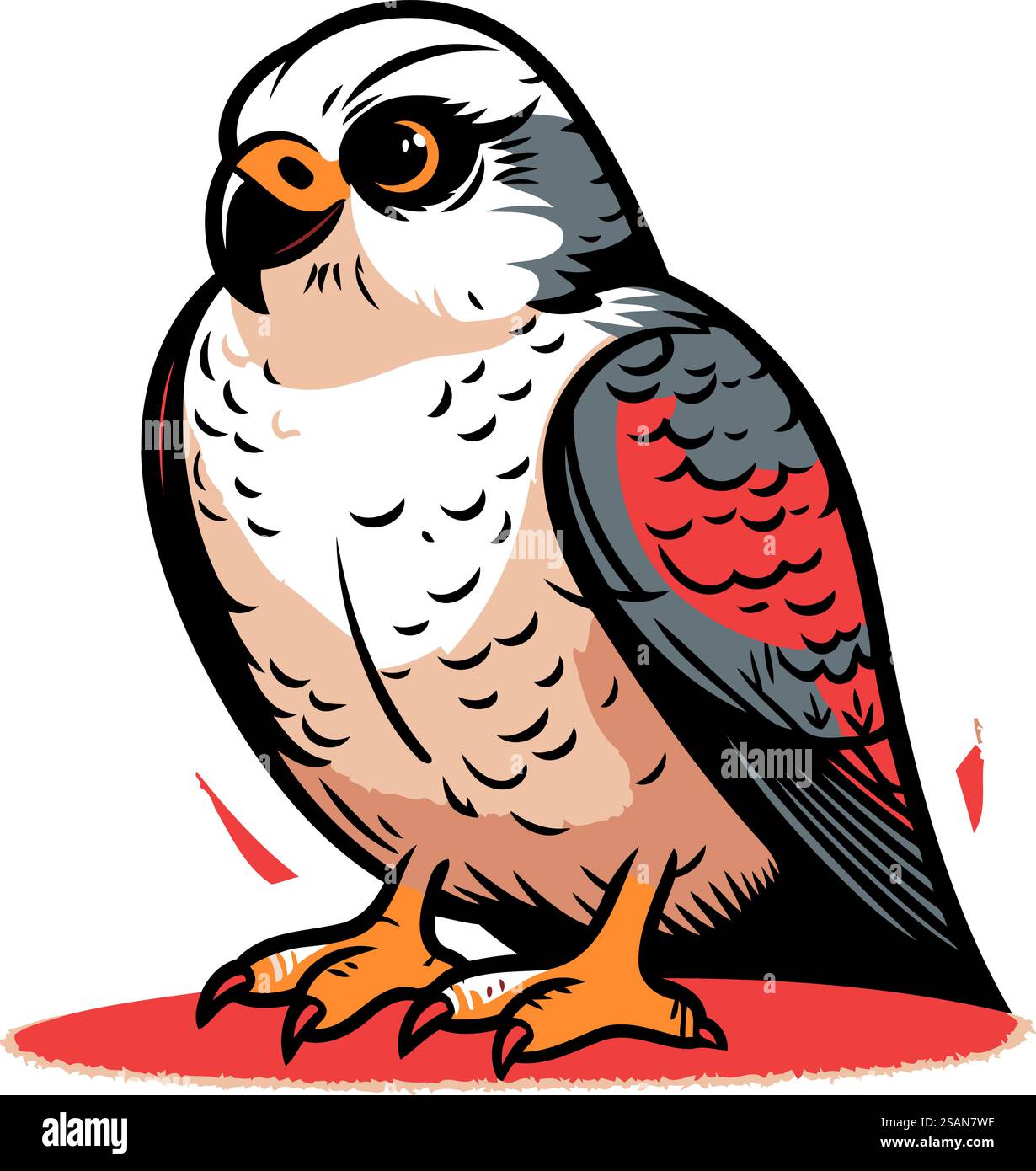 Kestrel bird. Vector illustration of a kestrel Stock Vector Image & Art ...