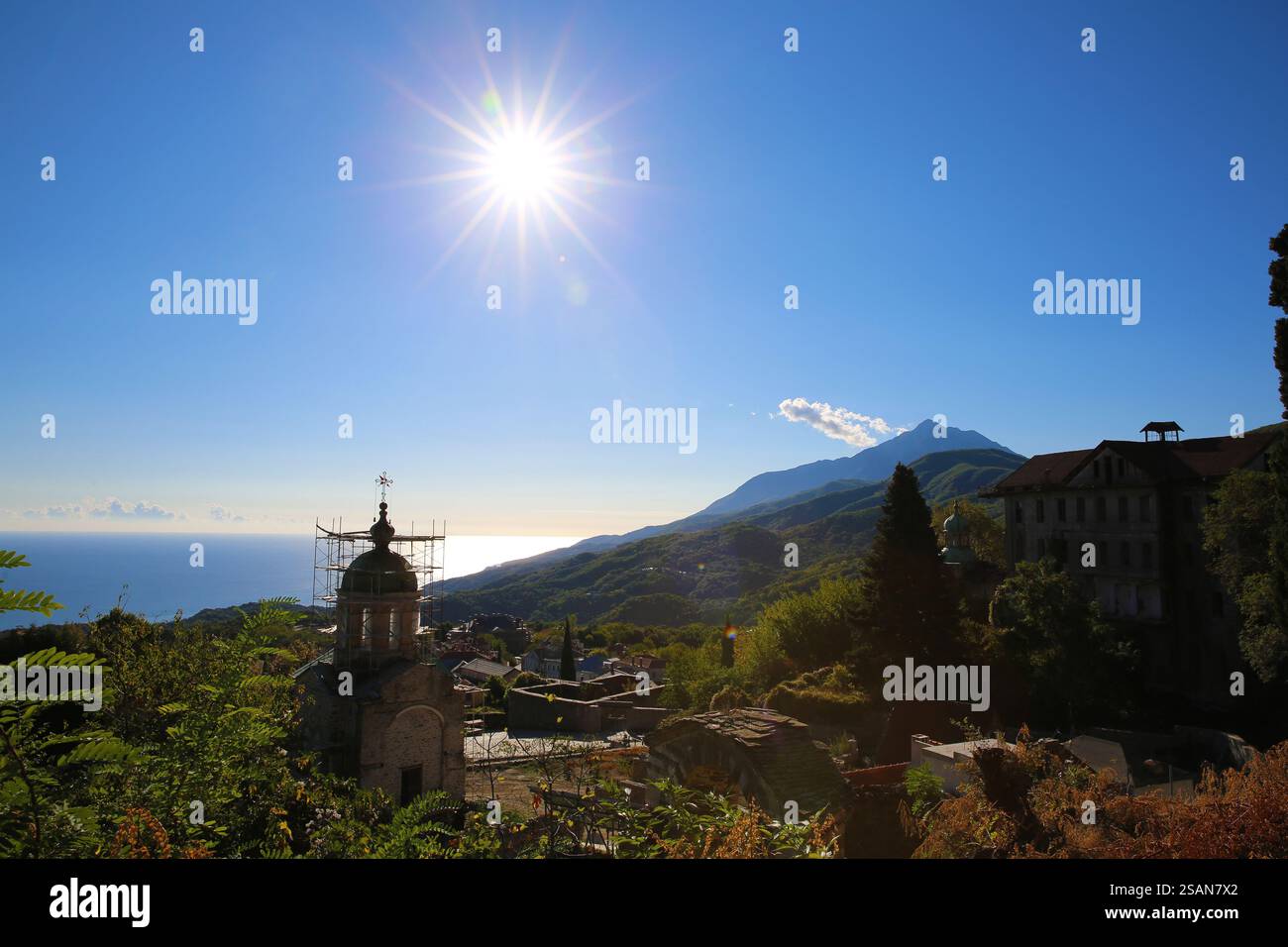 Mount Athos - mountain on the Athos peninsula in northeastern Greece ...