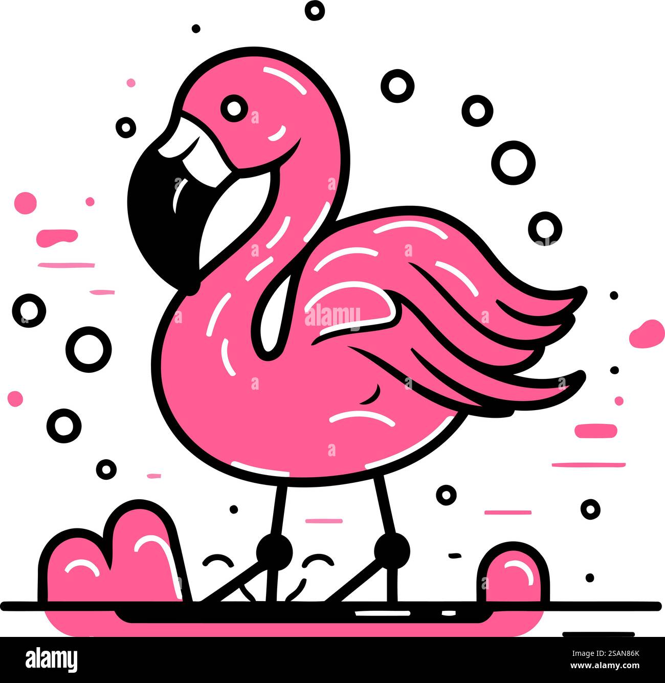 Flamingo in zoo Stock Vector Images - Alamy