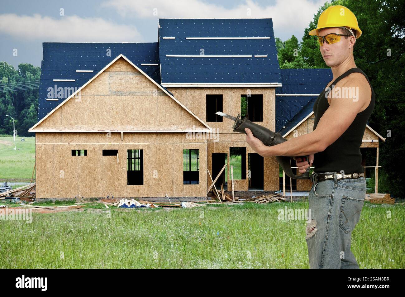 Male construction workers job hi-res stock photography and images - Alamy