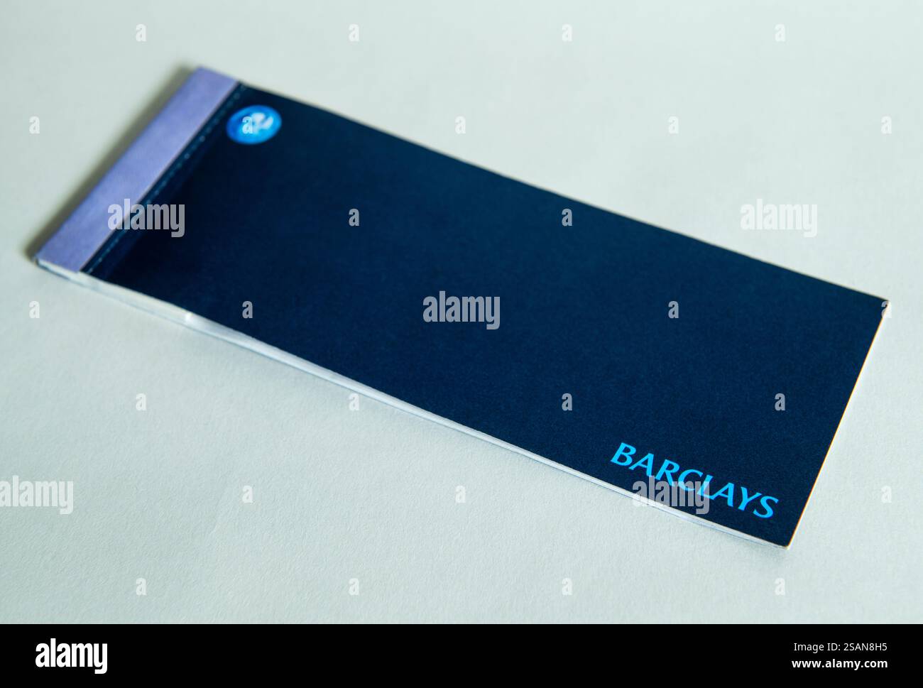 Still life of an old Barclays Bank chequebook Stock Photo - Alamy