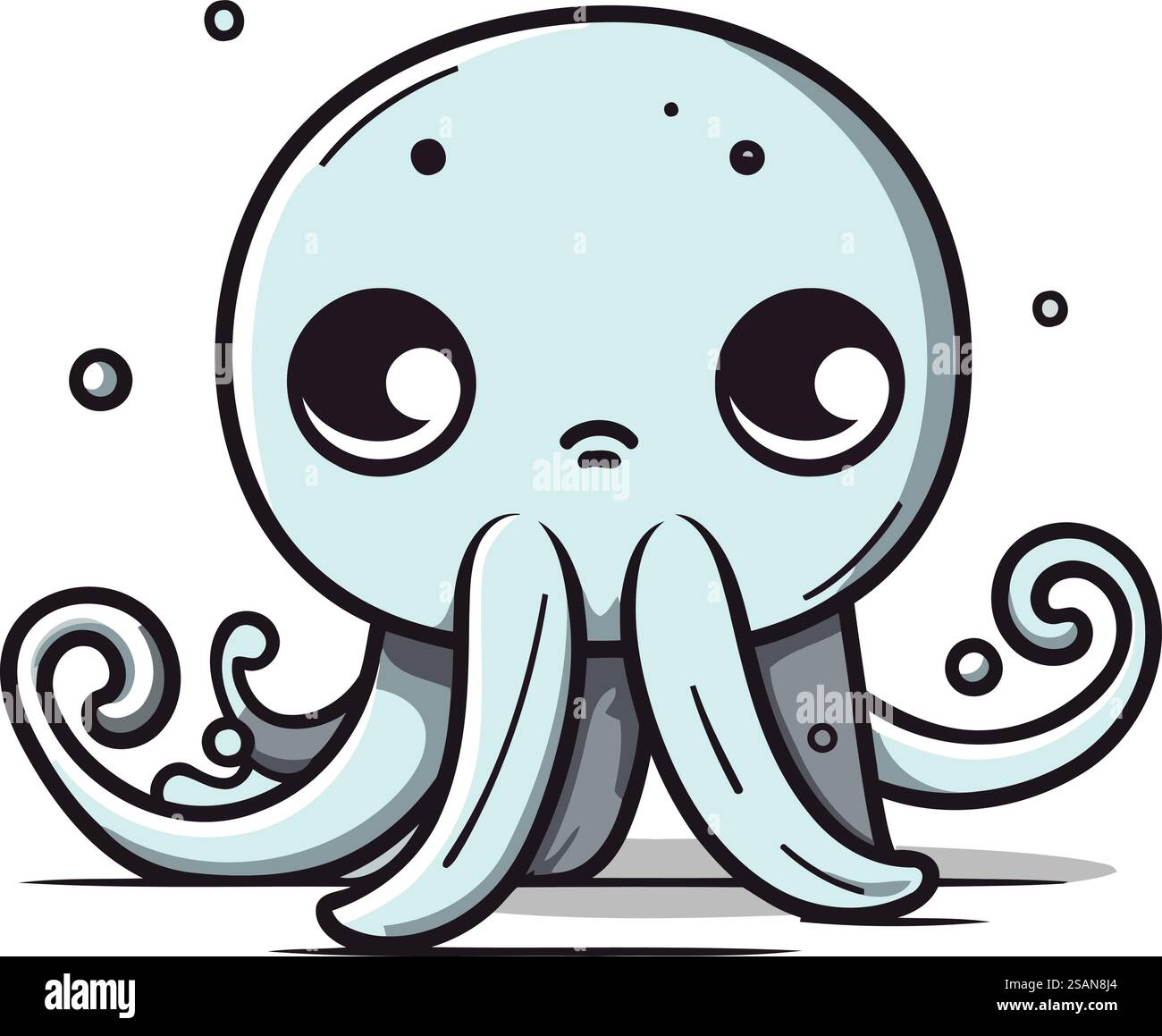Cute octopus cartoon vector illustration. Cute octopus character design ...