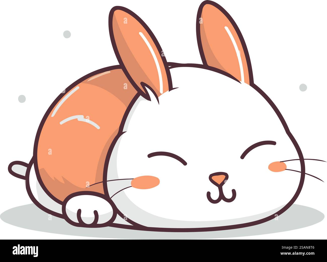 Cute rabbit character design. Vector illustration of a cute rabbit ...