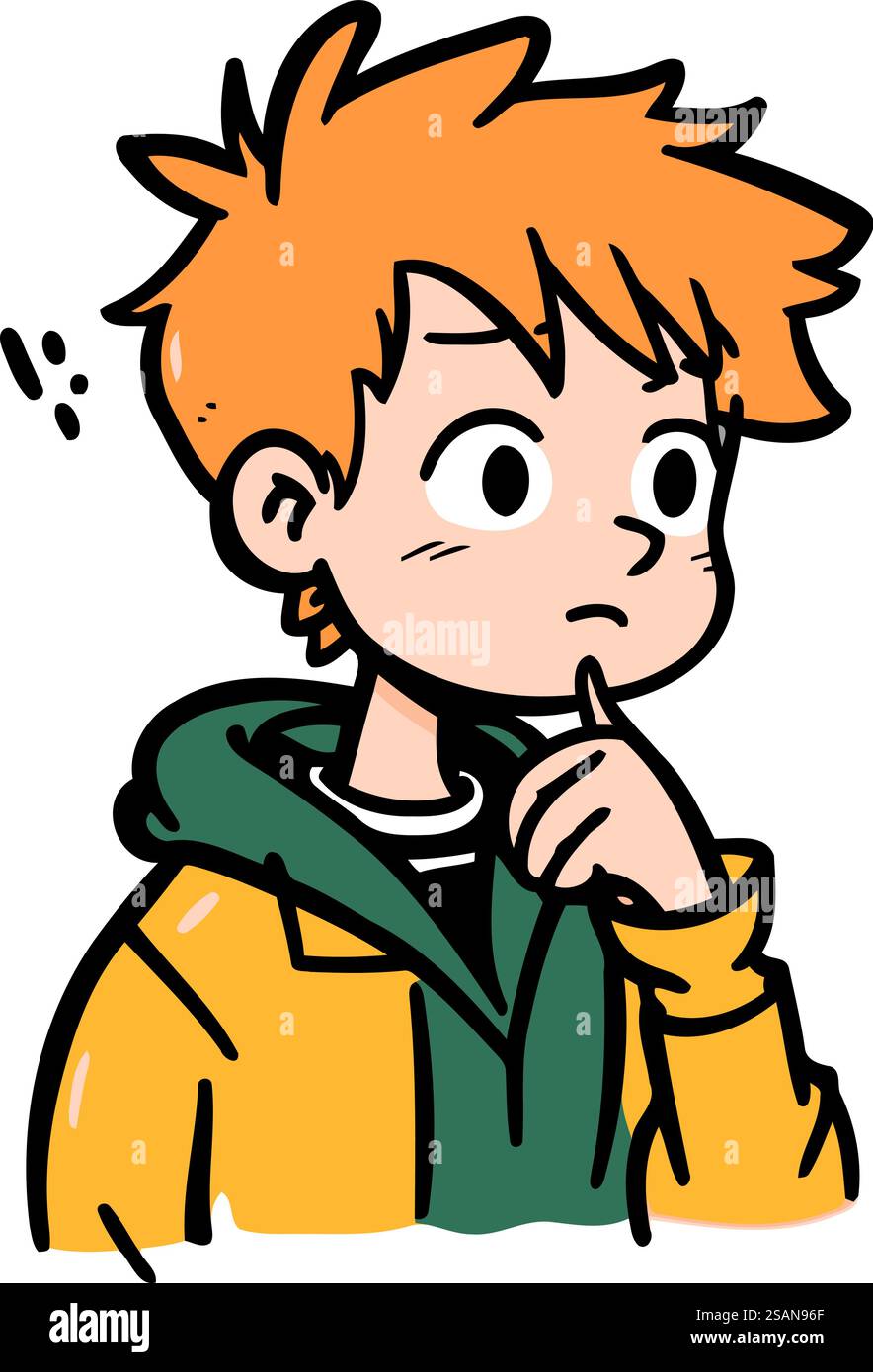 Retro kid thinking Stock Vector Images - Alamy