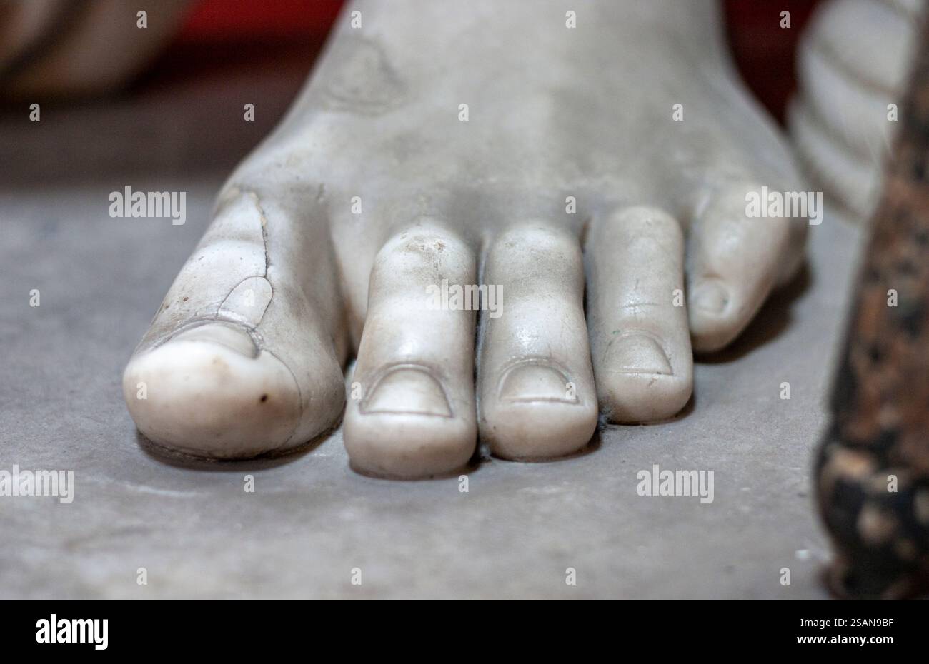 Big Sculpture of a Foot: Big Foot. The carved foot of a large marble ...