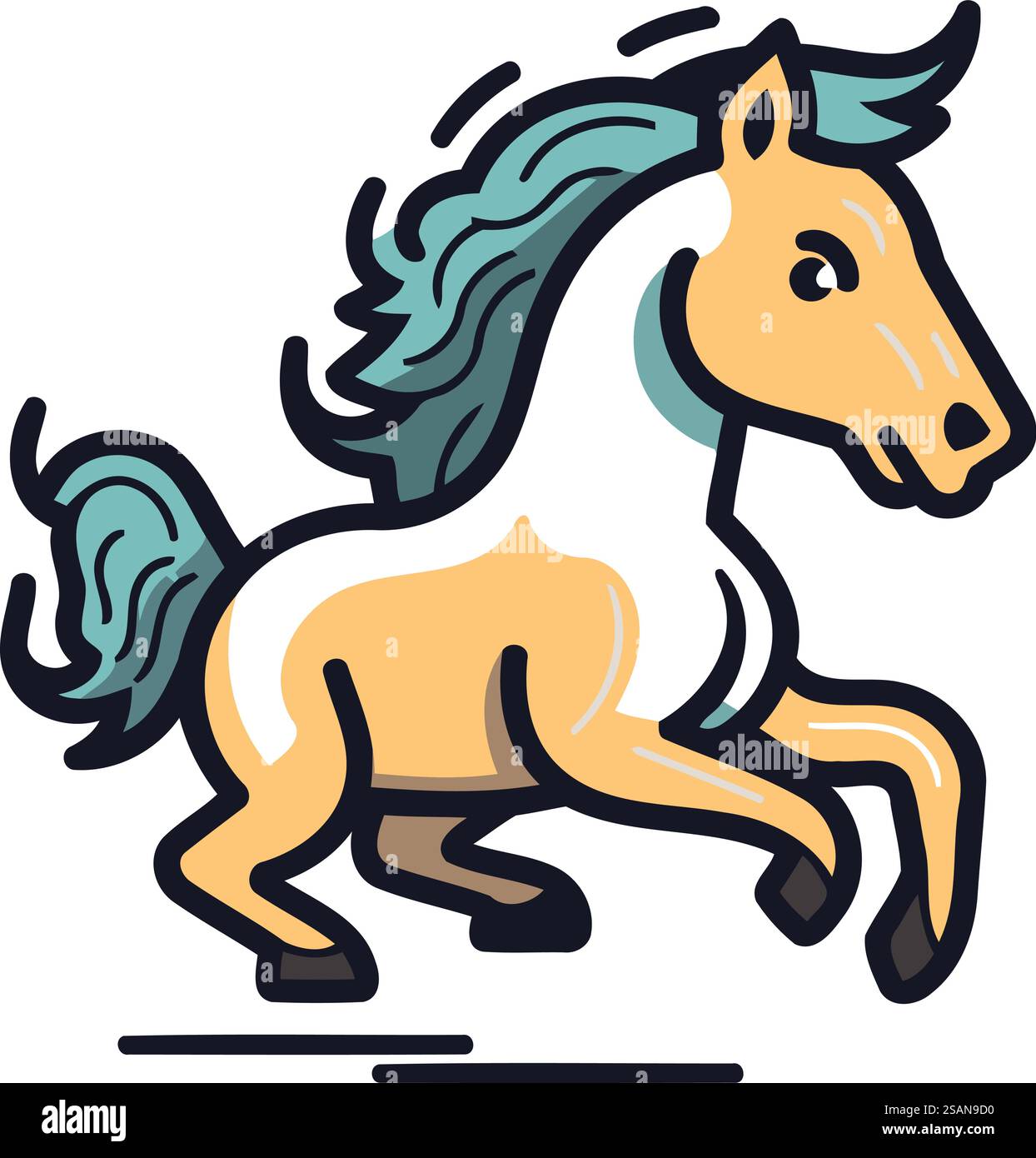 Sign white horse on Stock Vector Images - Alamy